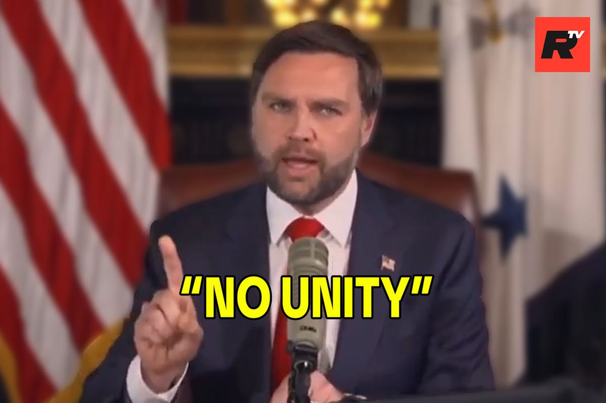 "There is No Unity" With Leftists Says JD Vance in POWERFUL Message to ...