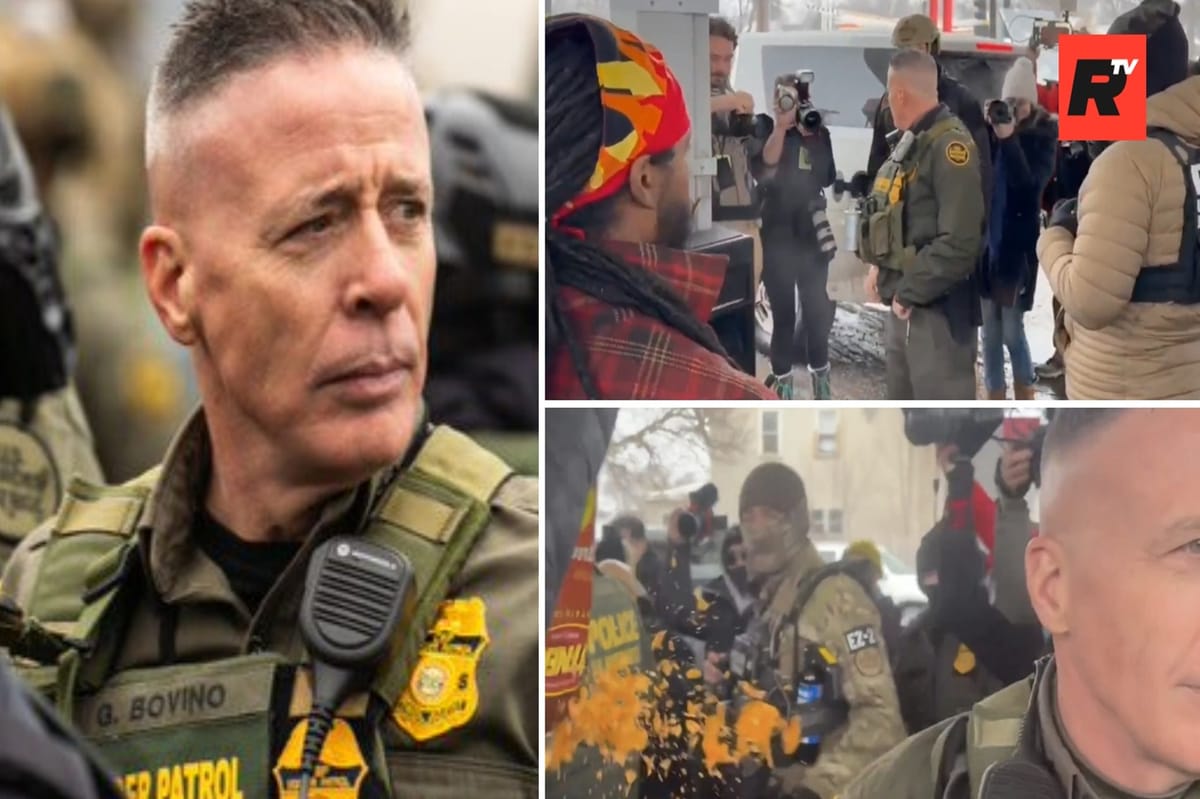 'F*cking Nazi': Protesters Dump Chips on Border Patrol Commander Bovino ...